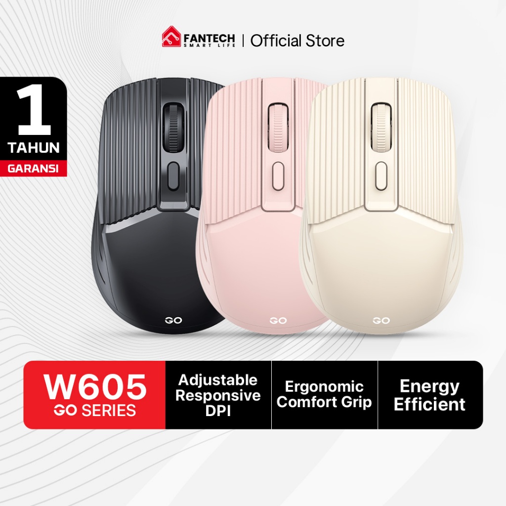 Jual Mouse Wireless Office FANTECH GO 2.4Ghz 1600DPI | Shopee Indonesia