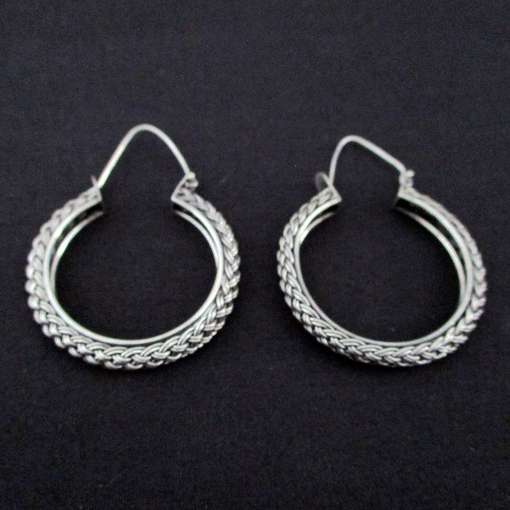Jual Borobudur Silver - Anting Loop Temikar Perak - Original Silver 925 ...