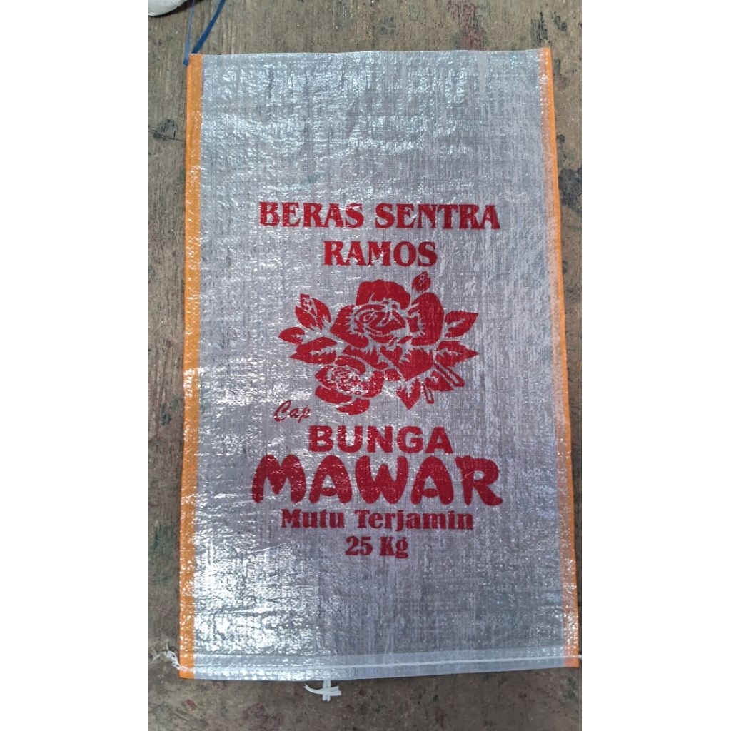 Jual 1000 lembar karung beras cap mawar netto 25kg | Shopee Indonesia