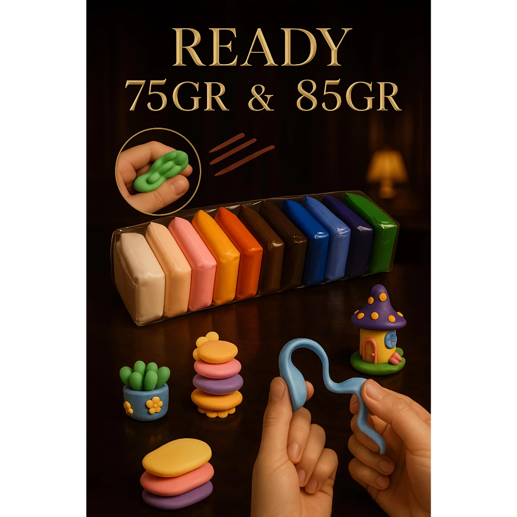 Jual Magic Clay - Polymer Clay Play Doh Import 12 Warna - Plastisin ...