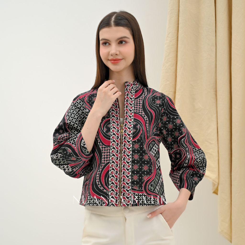 Jual Nuansa Batik Jaket Batik Lengan 7/8 Bahan Katun Stretch | Shopee Indonesia