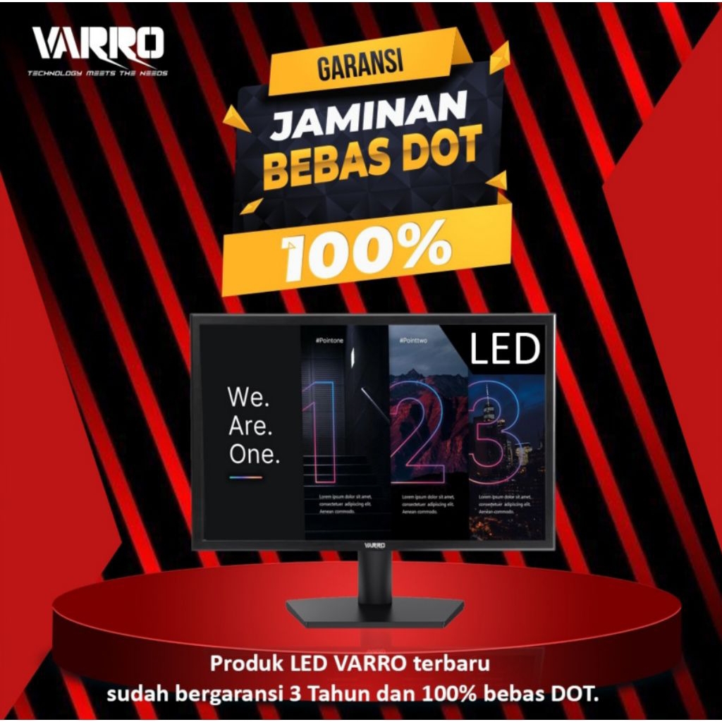 Jual MONITOR LED GAMING VARRO 16" / 19" / 22" / 24" Inch | Shopee Indonesia