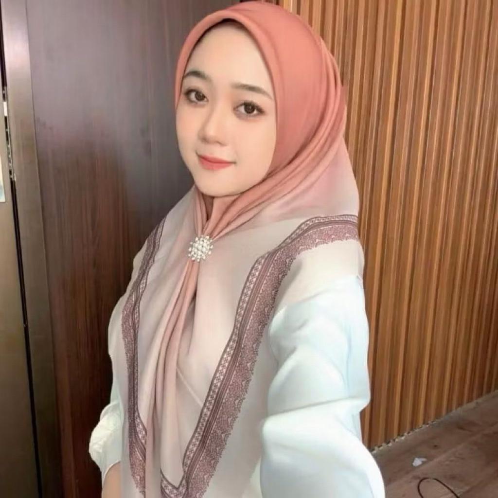 Jual Jilbab Segi Empat Motif Gradasi Premium | Kerudung Hijab Dua Warna ...