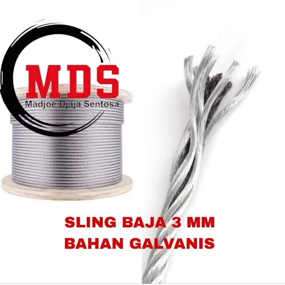 Jual sling baja 3mm / seling baja 3mm / sling galvanis 3mm / seling ...