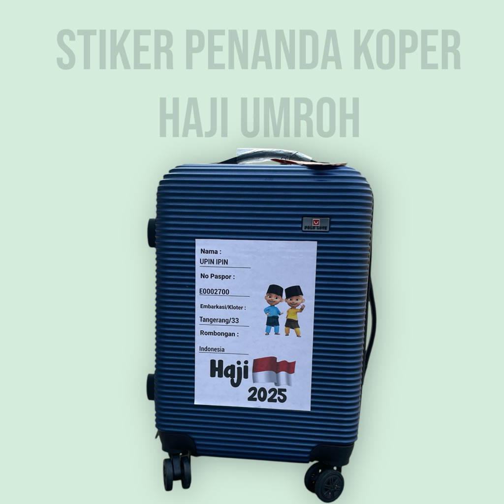 Jual Stiker Penanda Koper Identitas Naik Haji Umroh Lansia Embarkasi ...