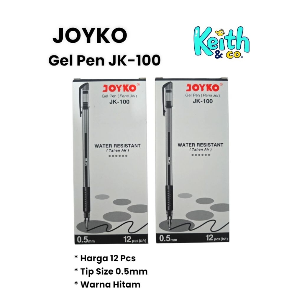 Jual [ 1 Pack ] Gel Pen Joyko JK 100 / JK 100NT / Pena Joyko JK-100 / JK-100NT | Shopee Indonesia
