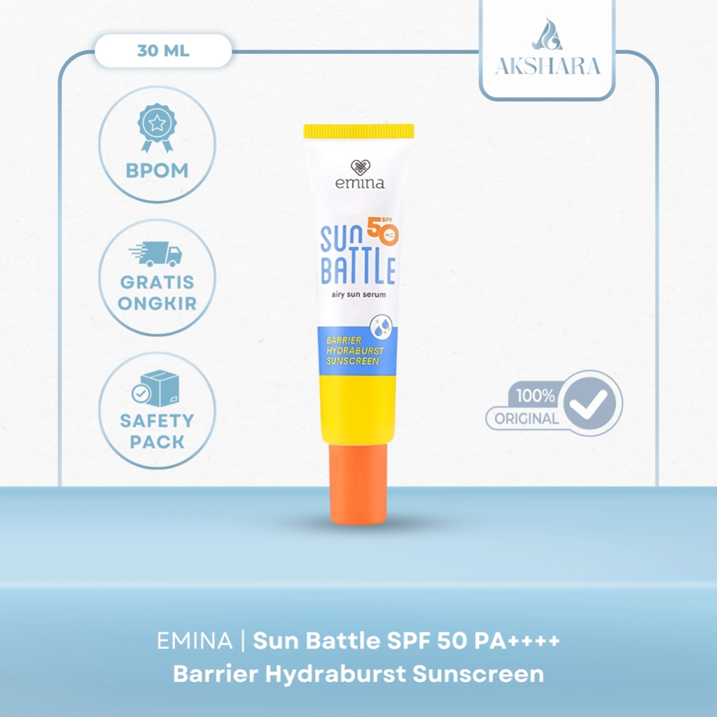 Jual Emina Sun Battle Spf 50 Pa++++ Barrier Hydraburst Sunscreen 30ml | Shopee Indonesia