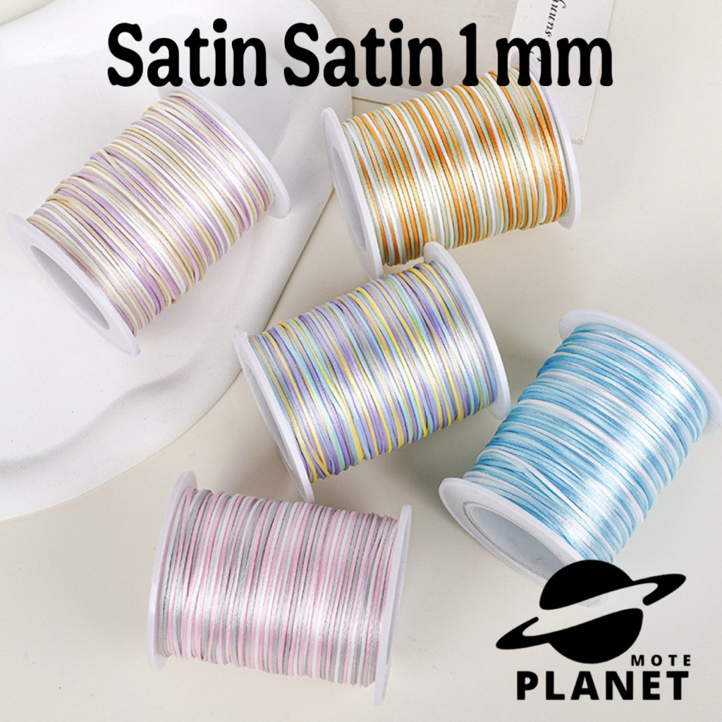 Jual Tali Satin Cina 1mm Bahan Kalung Gelang Key Chain Phone Strap (1 ...