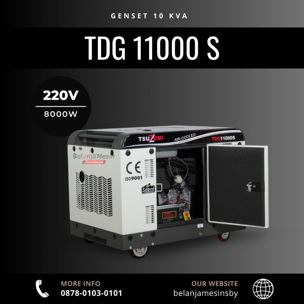 Jual Genset 10 KVA Diesel Silent TDG 11000 S Japan Technology | Shopee Indonesia