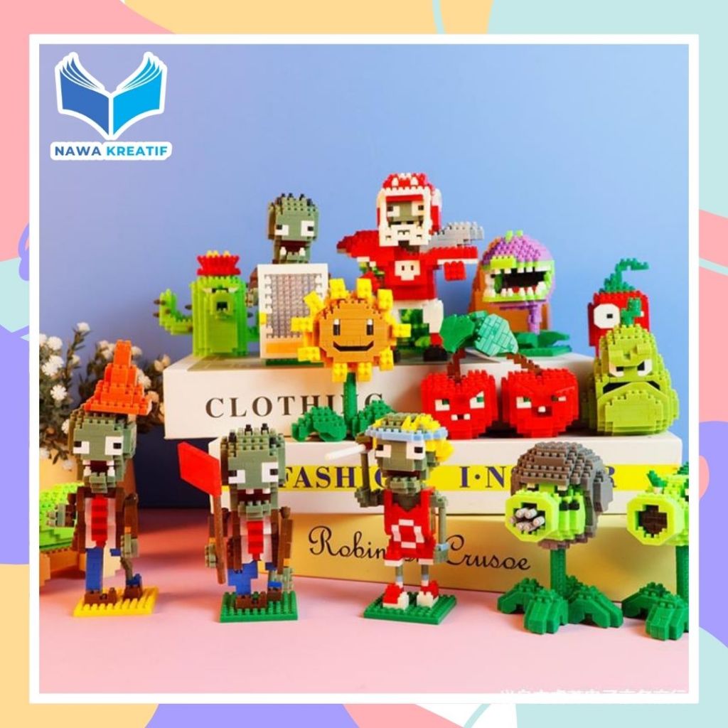 Jual NAWA Brick Plants vs Zombies Mainan Balok Susun Kartun Mainan Anak ...