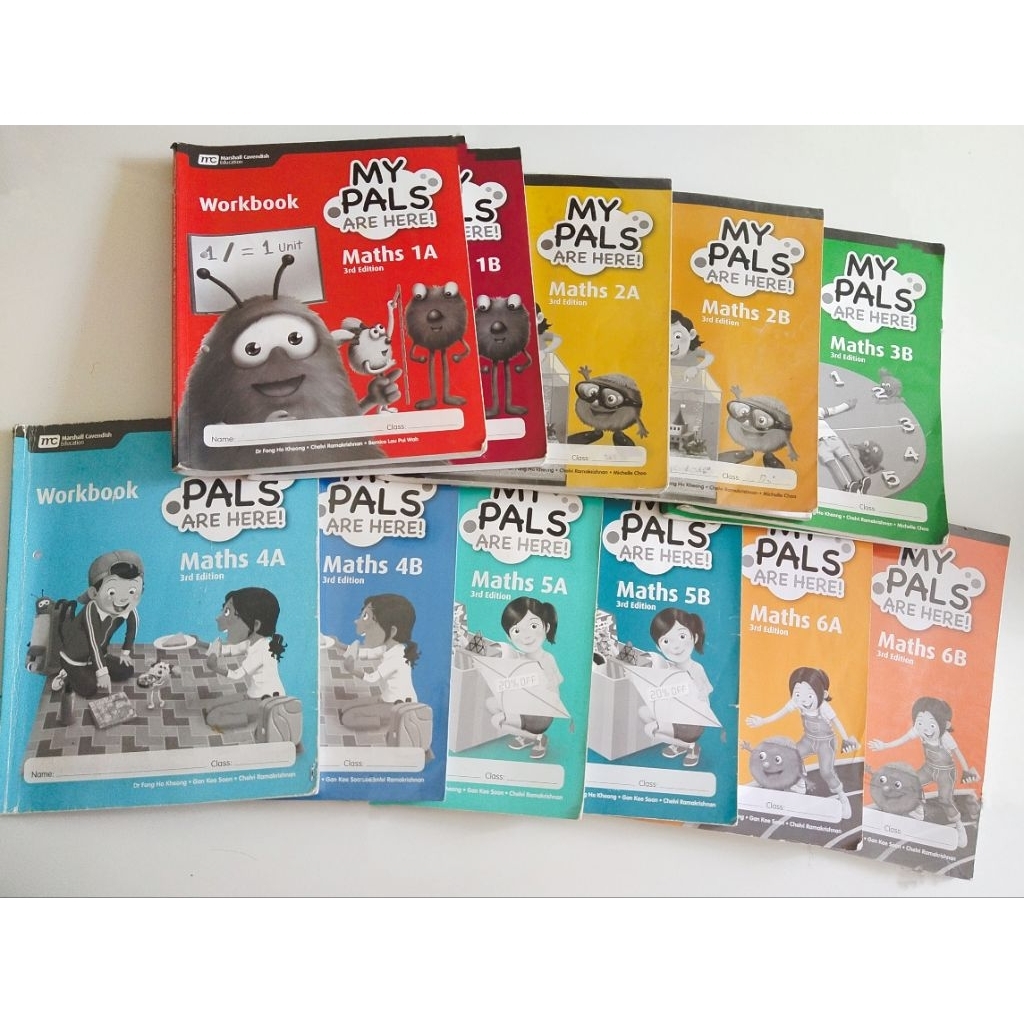 Jual Buku Sekolah BEKAS ORI 2 Buku MY PALS ARE HERE! Math 1A & 1B / 2A ...