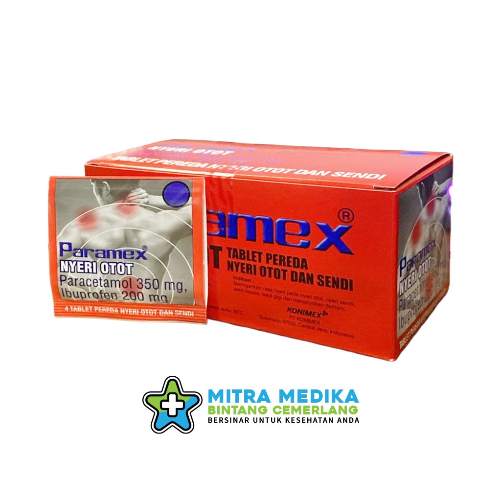 Jual PARAMEX MERAH OBAT TABLET UNTUK NYERI OTOT (1 BOX@25 PAPAN ...