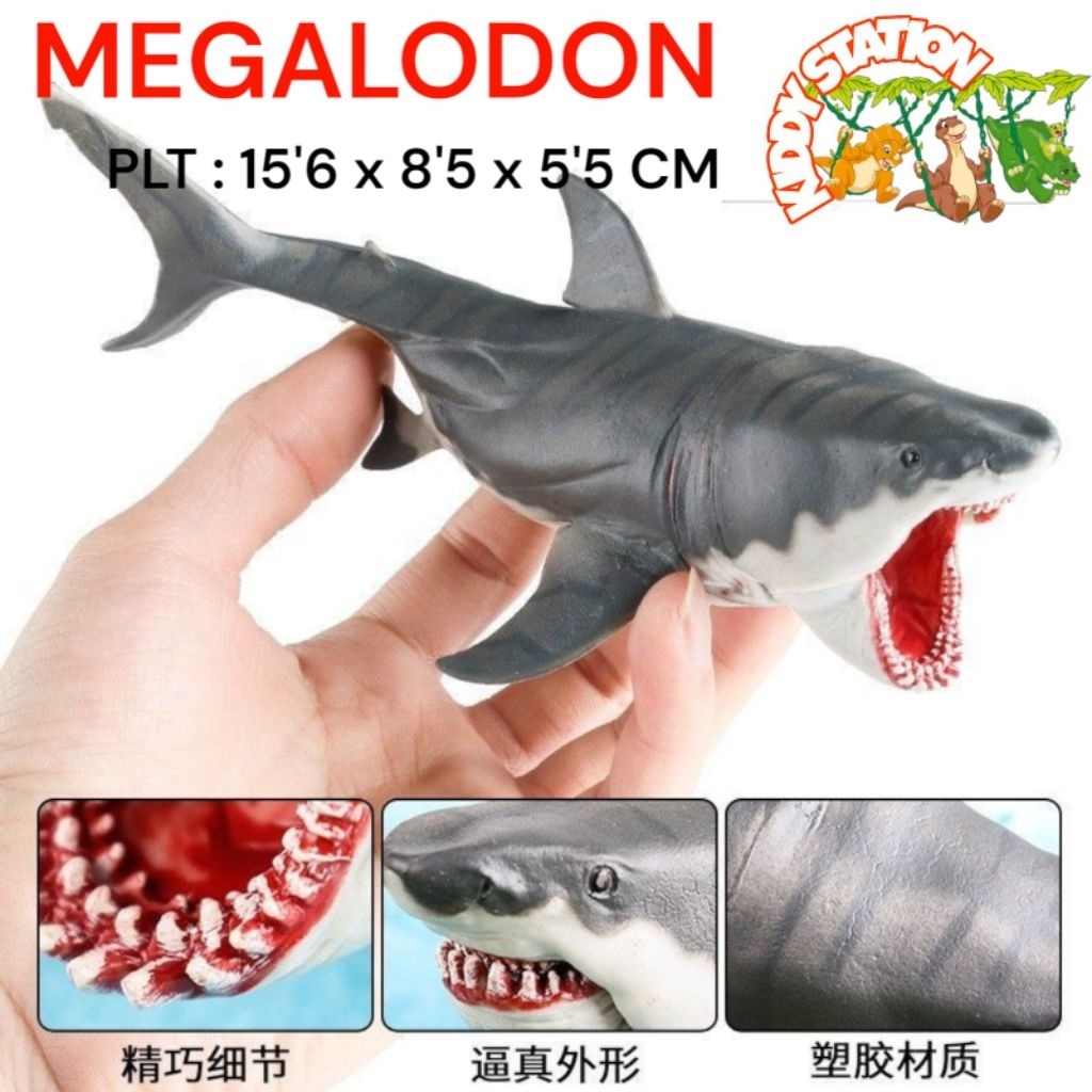 Jual Action Figure Megalodon Great White Shark Hiu Animal Collection ...