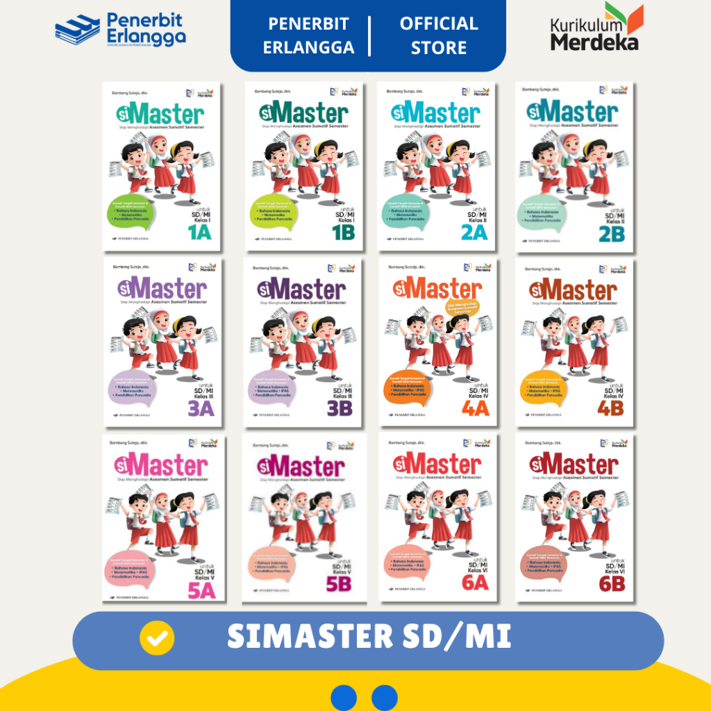 Jual [Erlangga Official] - [Buku Soal] Simaster Sd/Mi Kelas 1a 1b 2a 2b ...