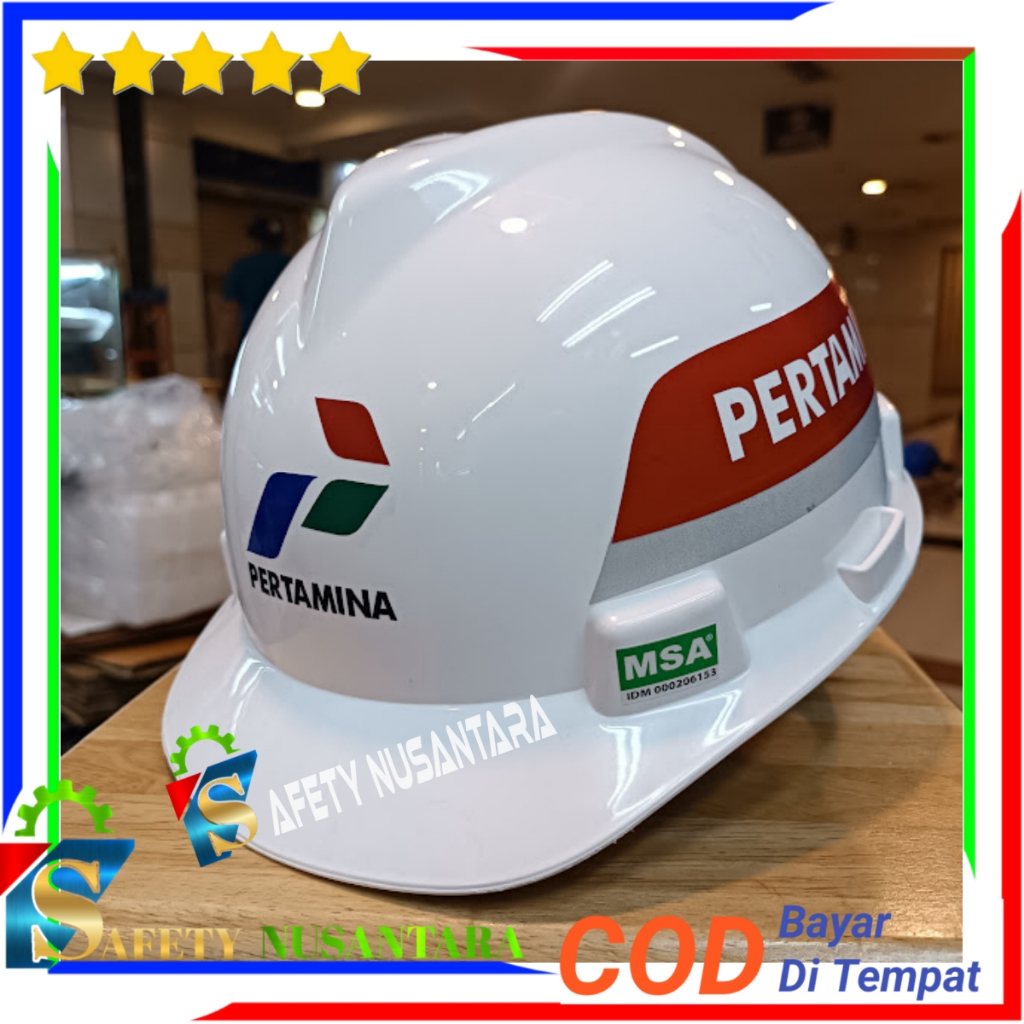 Jual Helm Safety Pertamina MSA V-Gard Original USA - Safety Helmet MSA ...