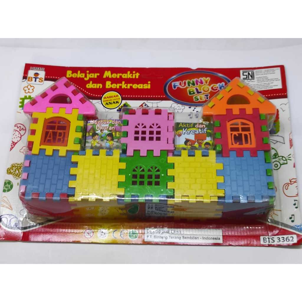 Jual Mainan Puzzle Rumah Funny Block Set BTS 3362 | Shopee Indonesia