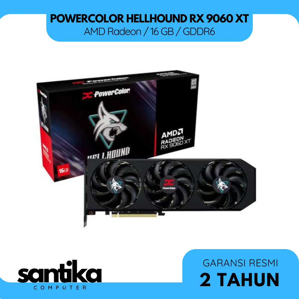 Jual POWERCOLOR Hellhound AMD Radeon RX 9060 XT 16GB GDDR6 VGA | Shopee ...