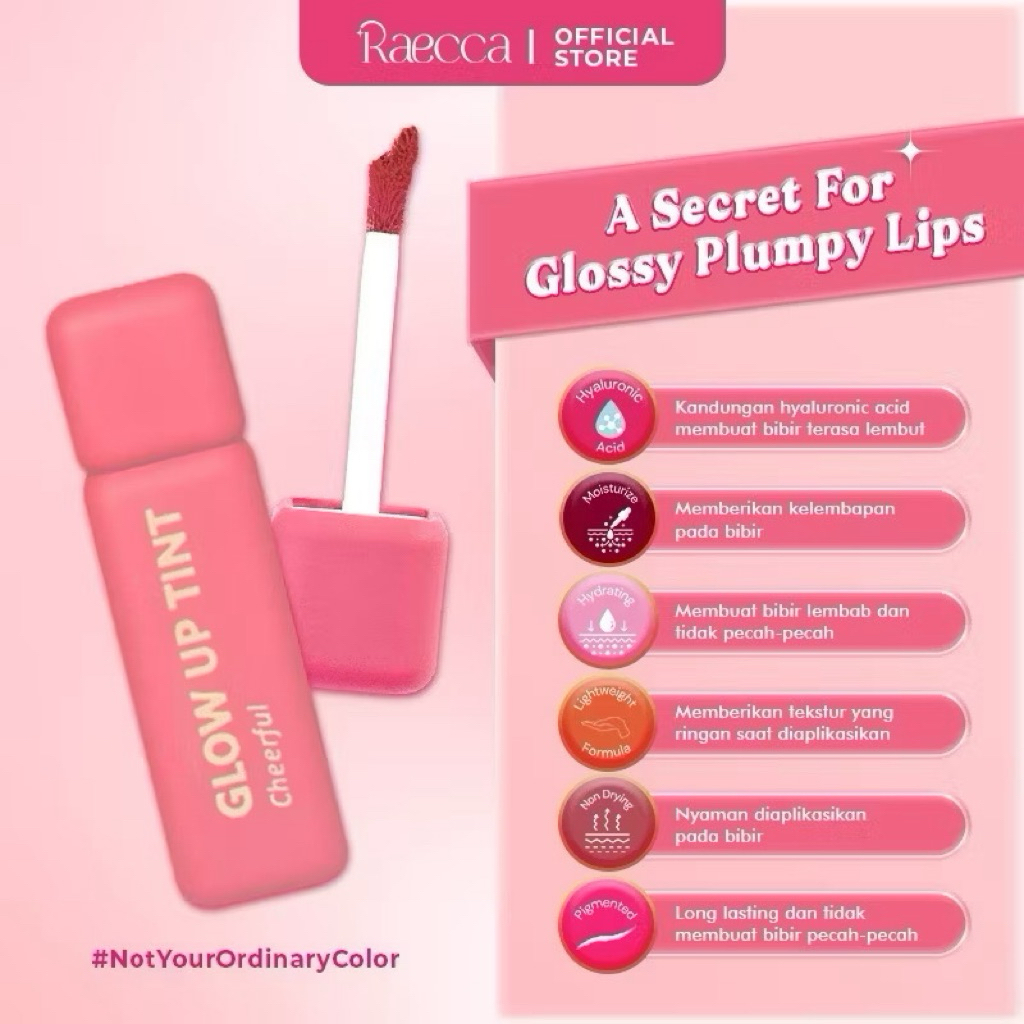 Jual Raecca Glow Up Tint 5.5ml | Lip Tint Raecca | Liptint Raecca | Shopee Indonesia