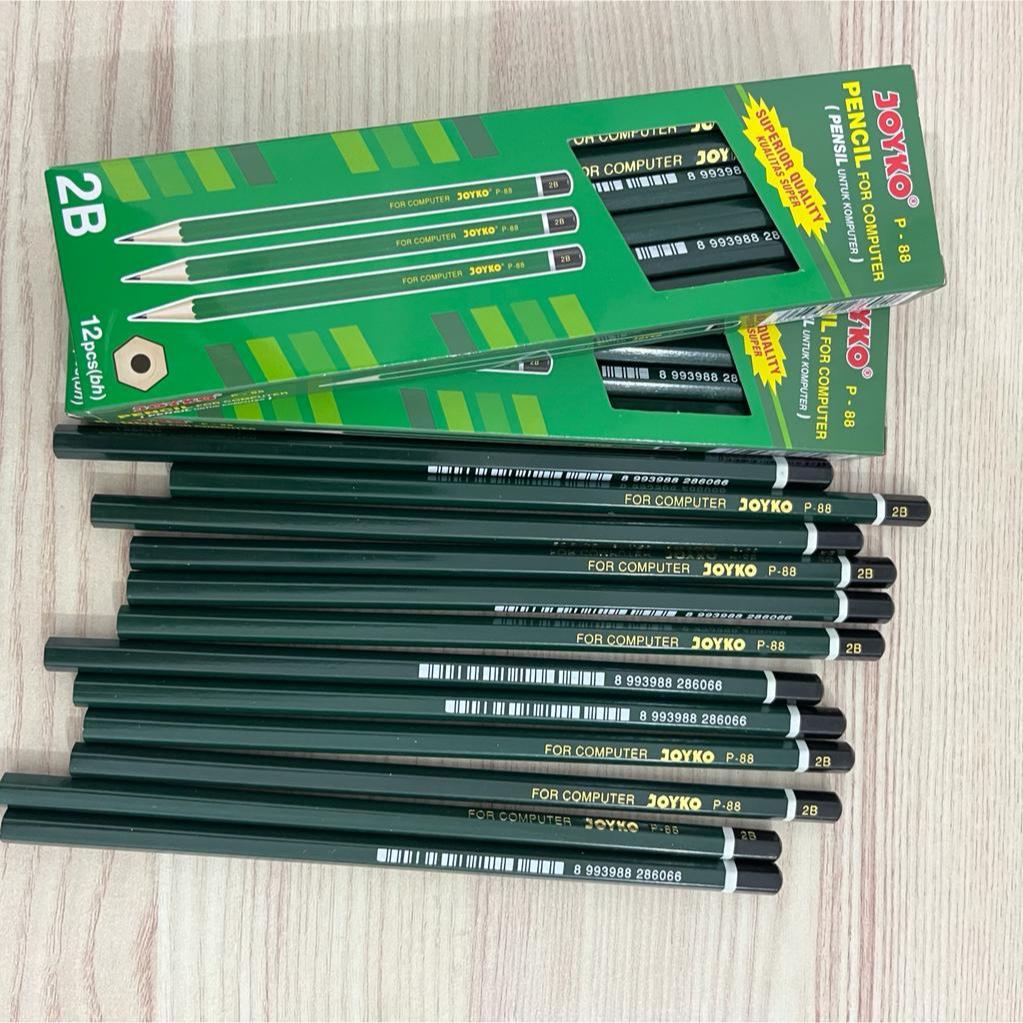Jual 12 pcs Pensil 2B Joyko P-88 Pencil untuk Komputer Stationery ...