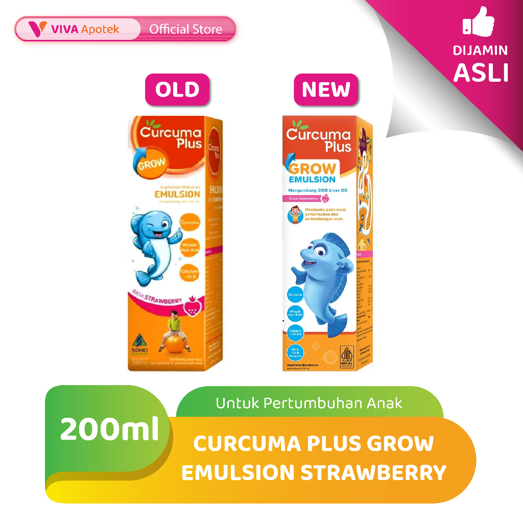 Jual Curcuma Plus Grow Emulsion Strawberry untuk Pertumbuhan Anak (200 ...