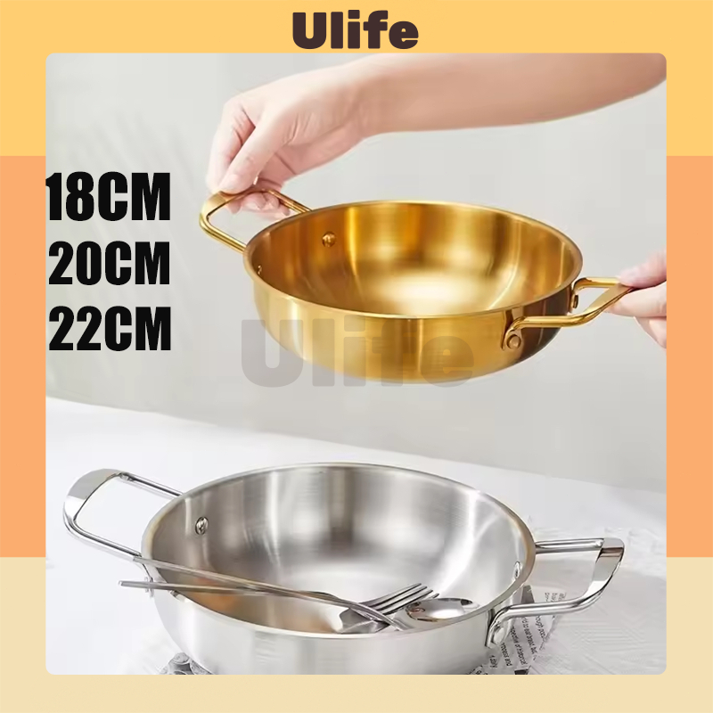 Jual 18CM 20CM 22CM Noodle Pot Stainless Ramyun Panci Korea Panci Emas ...