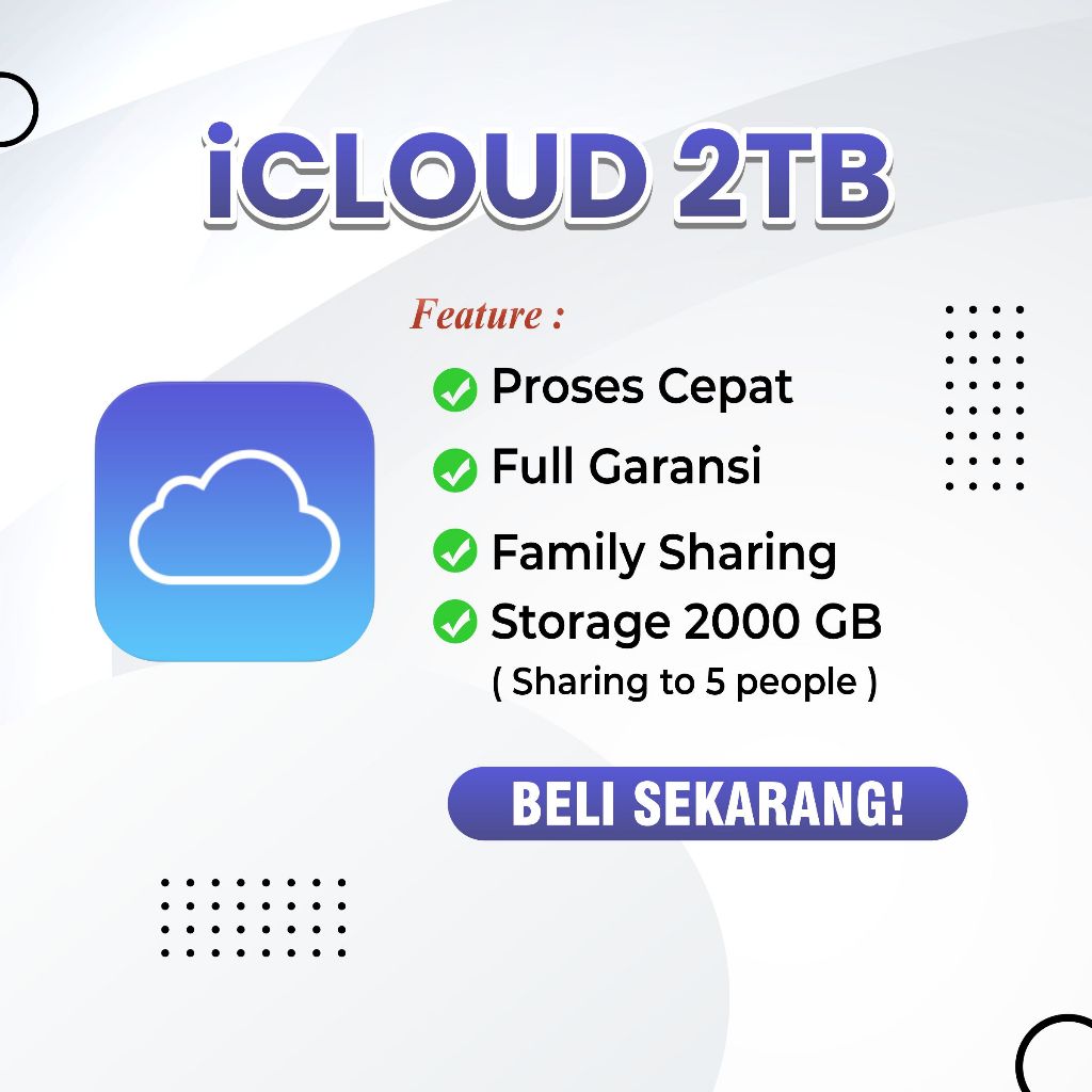 Jual Icloud 2tb 1bulan bergaransi | Shopee Indonesia
