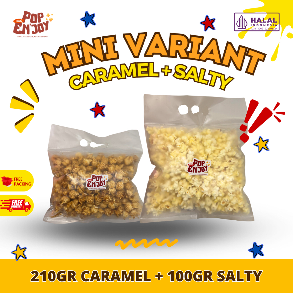 Jual [MIX KECIL] CARAMEL BUTTER SEA SALT POPCORN (230+120gr) - PopENjoy ...