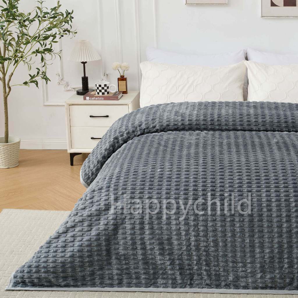 Jual Selimut Texture Pingir List Polos Tebal Halus Elegan Berqualitas ...
