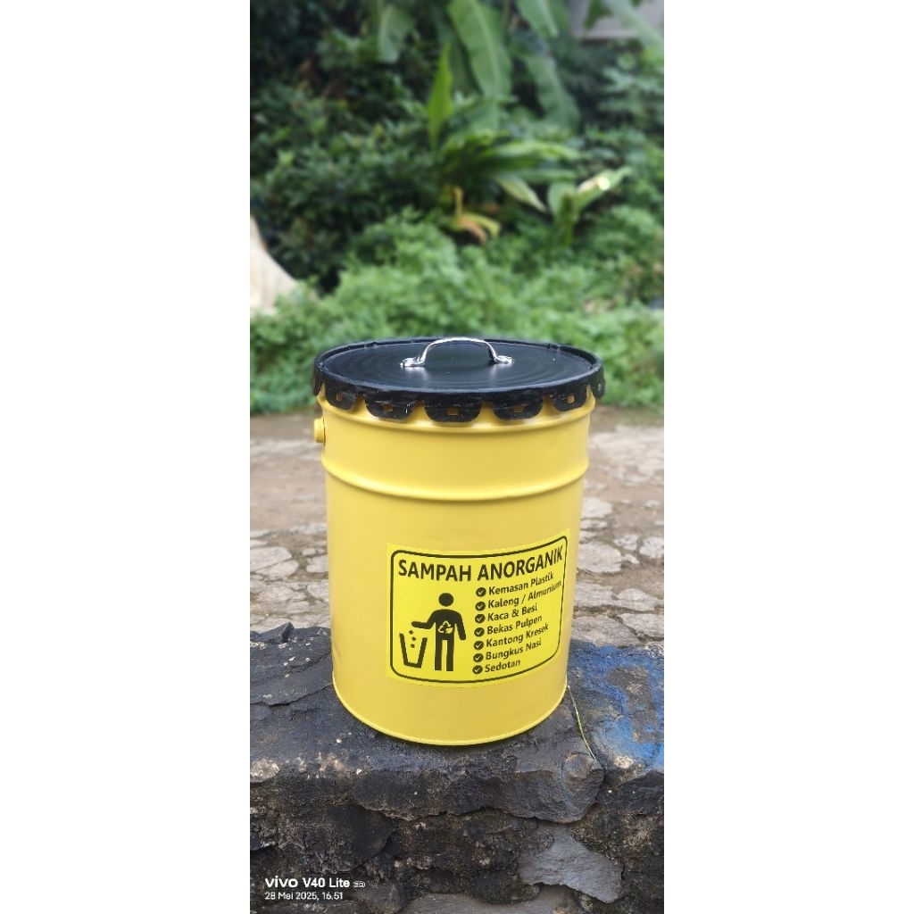 Jual TONG SAMPAH KALENG BESI KAPASITAS 20L ANORGANIK TAHAN LAMA & AWET ...
