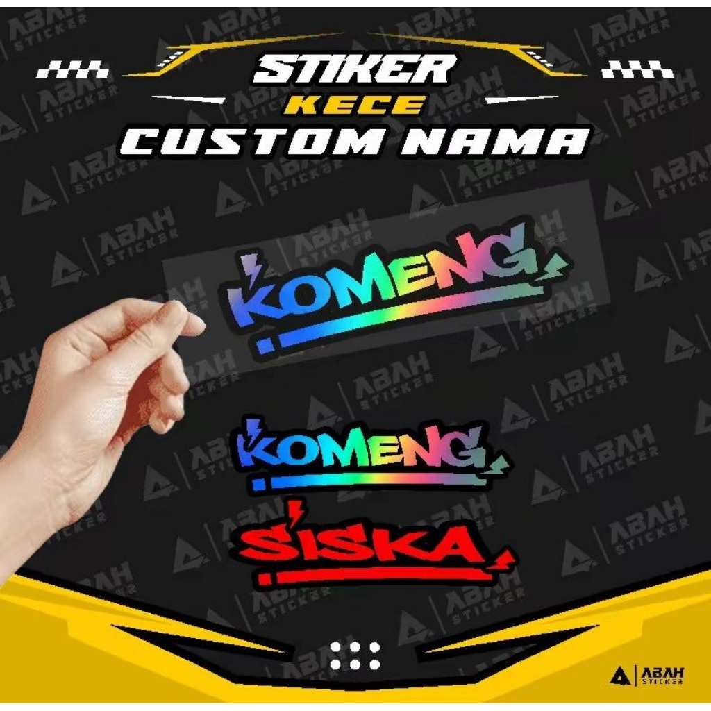 Jual STIKER cutting KECE KEREN MANTAB, custom nama sendiri mantul ...