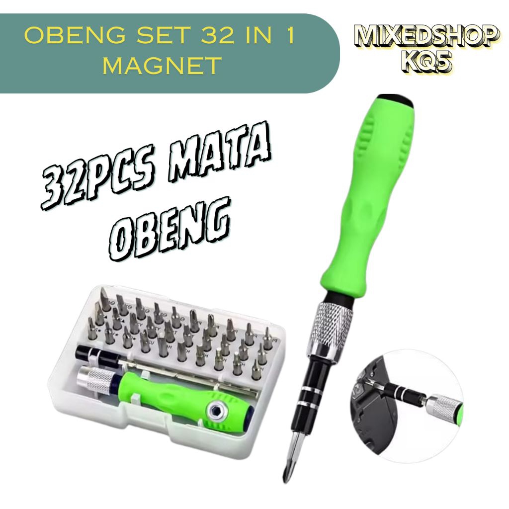 Jual Set Obeng 32 In 1 Screwdriver Set 32 in 1 Magnetic for HP Laptop ...