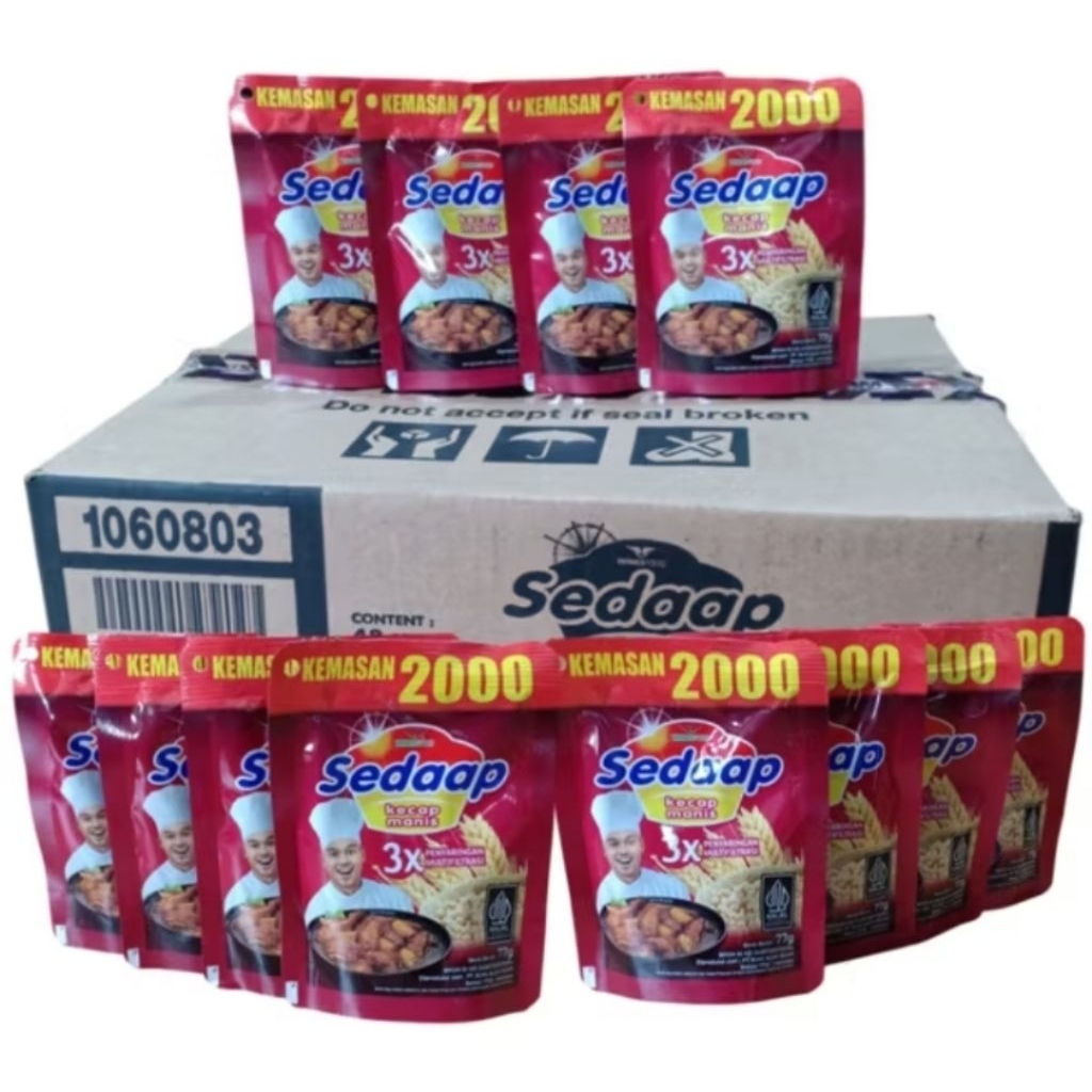 Jual KECAP SEDAAP POUCH DUS (48X77g) | Shopee Indonesia