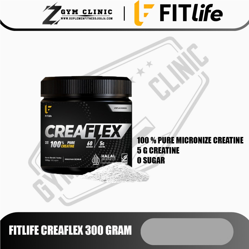 Jual FITLIFE Creaflex 300 Gram Pure Creatine Fitlife Creatine ...