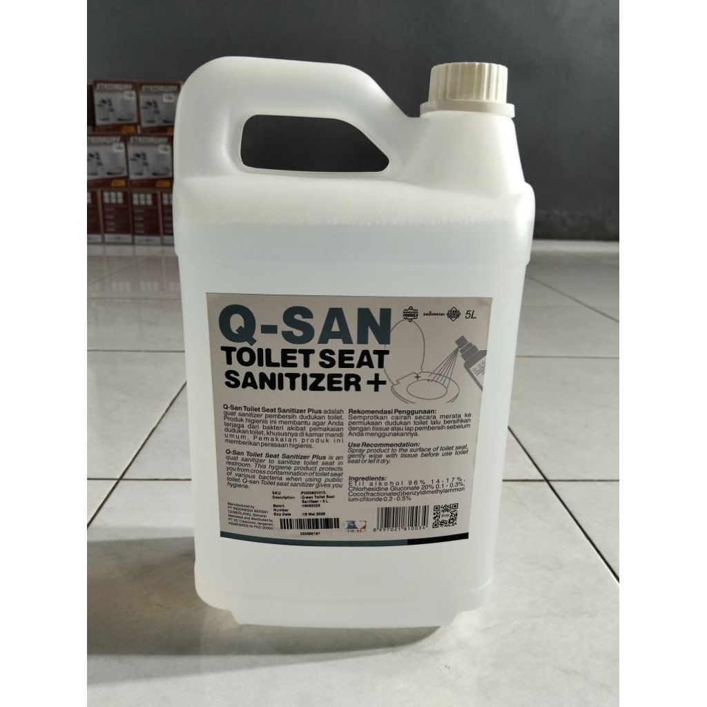 Jual Q-San Toilet Seat Sanitizer 5L iClean (sanitasi toilet duduk ...
