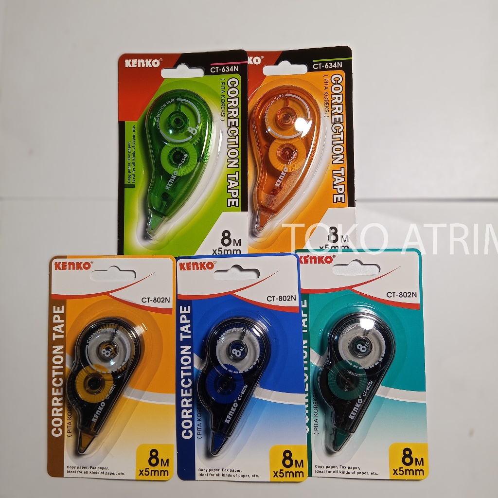 Jual KENKO Correction Tape TipEx Kertas Tip Ex Pita 8 M / 12 PCS ASLI ...