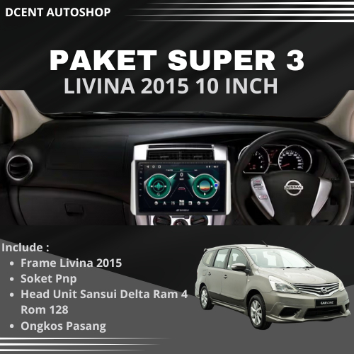 Jual Paket Super 3 Mobil - Head Unit Android Mobil - Livina Tahun 2015 ...