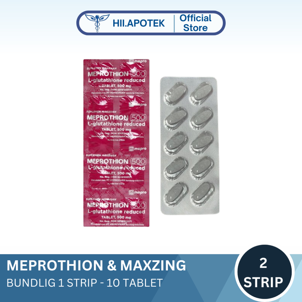 Jual MEPROTHION LGLUTATHION 500MG + ZINC (PAKET 10HARI) | Suplemen ...