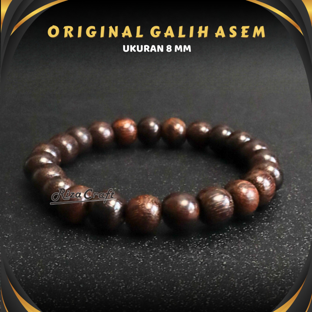 Jual Gelang Kayu Galih Asem Jawa Asli 8 mm. Bersertifikat by RIZA CRAFT ...