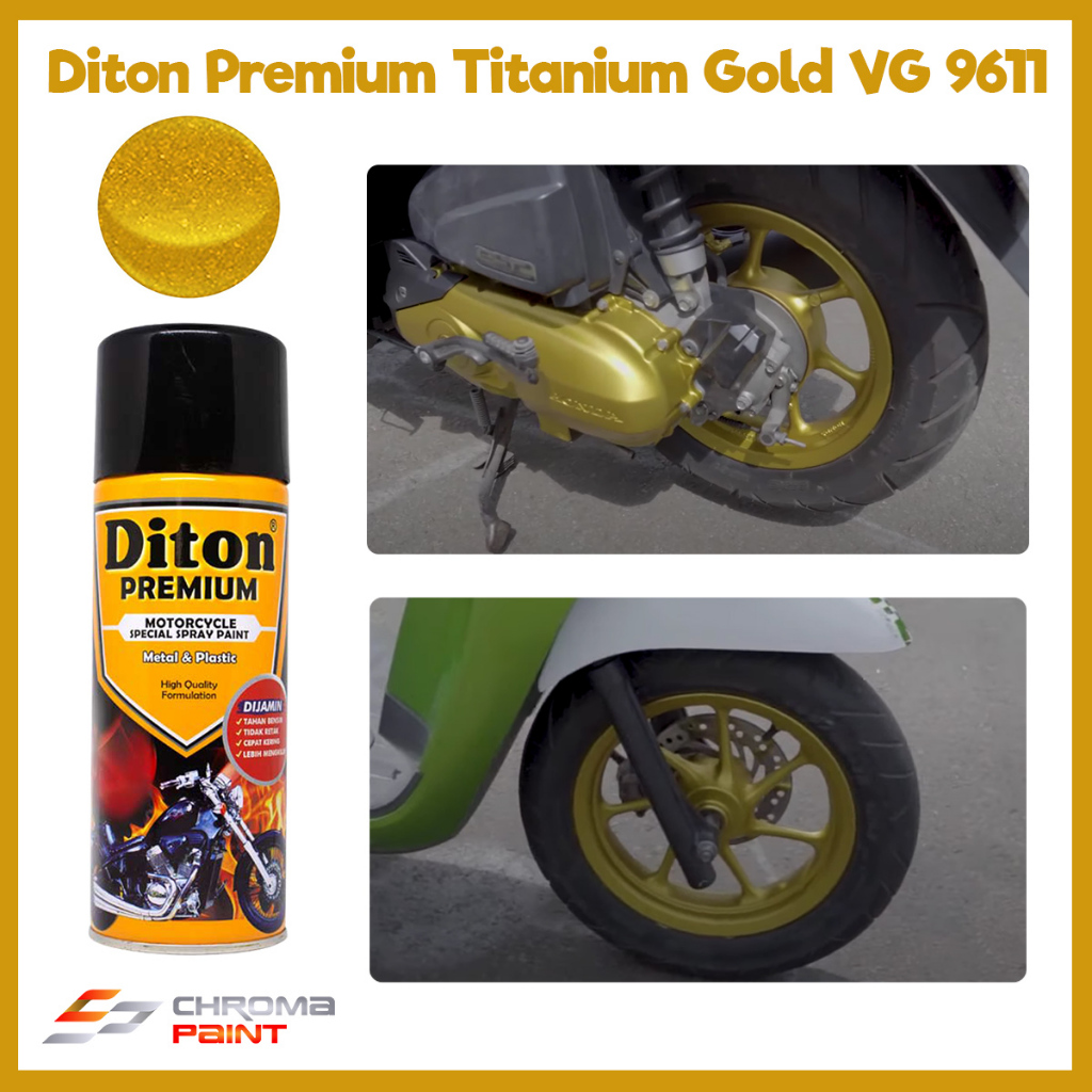 Jual Cat Motor Diton Premium Velg & Engine Color - Warna Titanium Gold ...