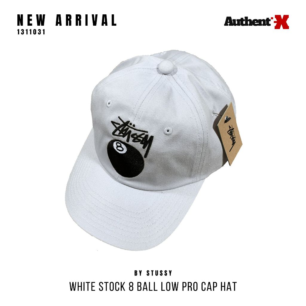 Jual STUSSY STOCK 8 BALL LOW PRO CAP HAT - WTHITE | TOPI STUSSY ...