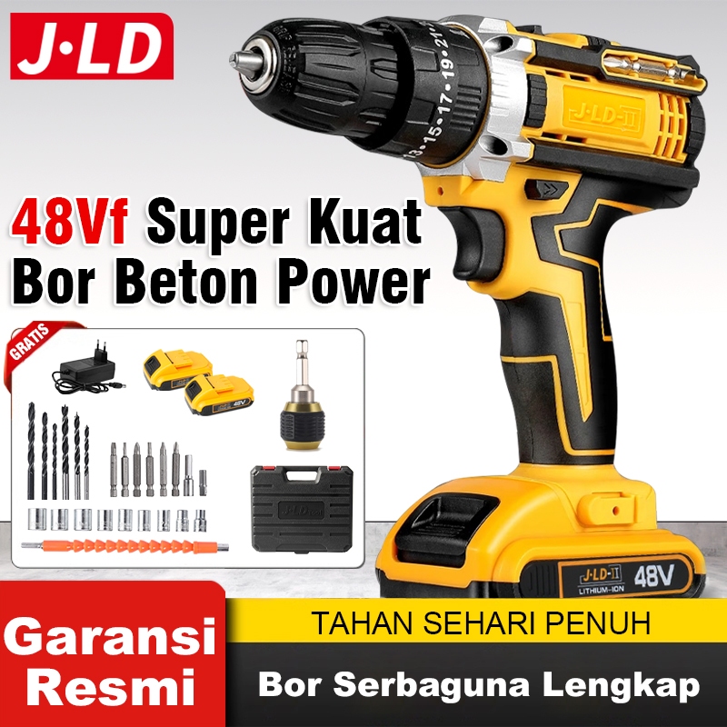 Jual JLD 48Vf Mesin Bor Baterai 2-Speeds Built-in Bit Slots&Level Bor ...