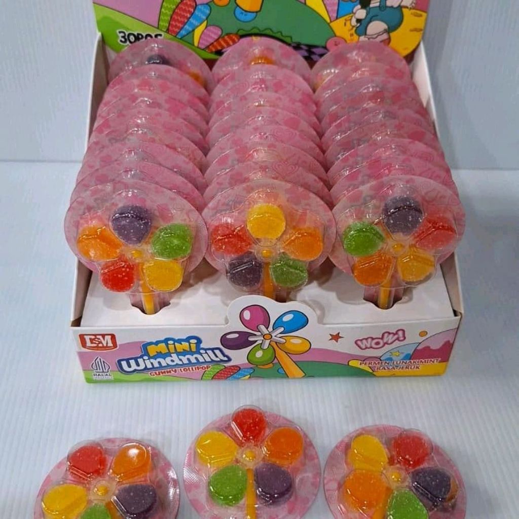 Jual DSM Permen Jelly Windmill Bentuk Kipas Mini(1 box isi 30 pcs ...