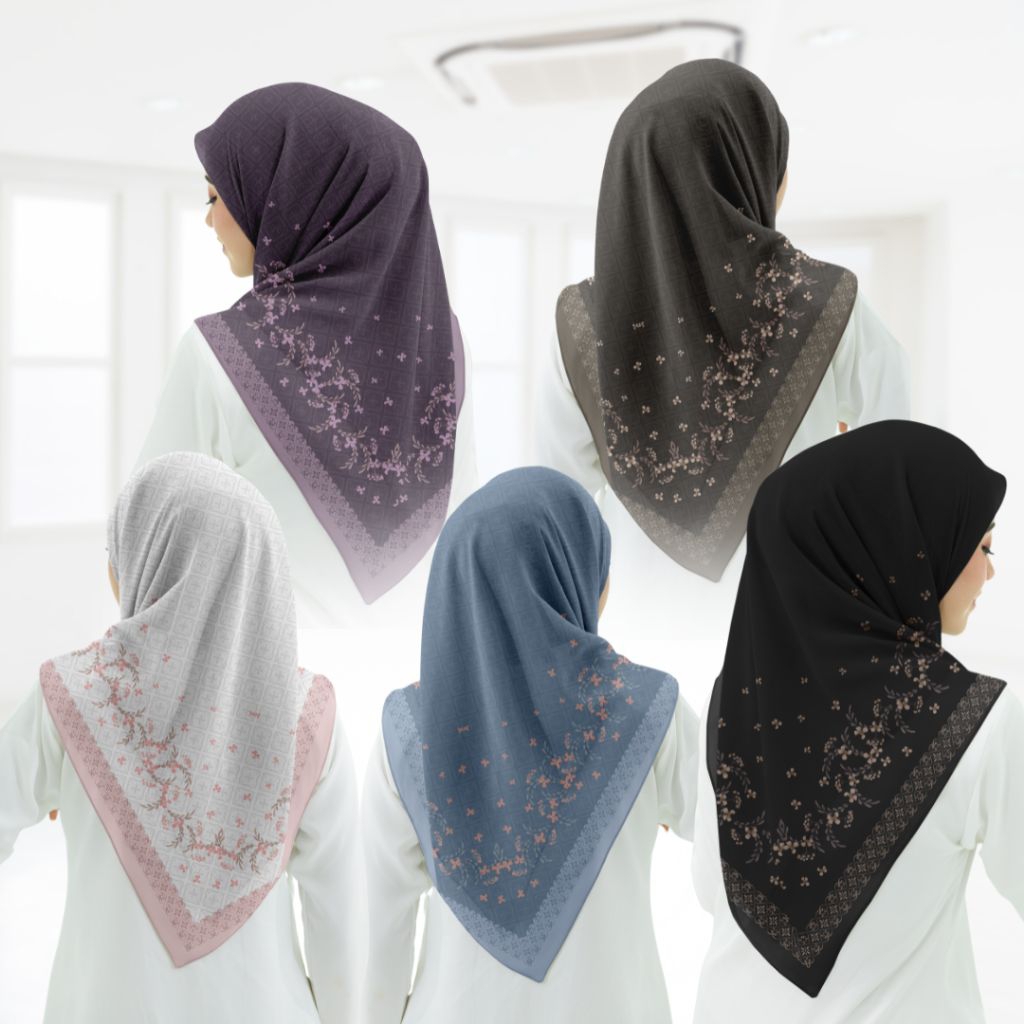 Jual Hijab Segi empat Voal Motif Laser Cut Series Wardan | Shopee Indonesia