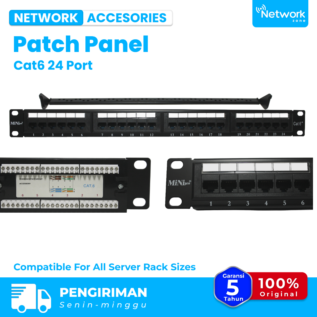 Jual Patch Panel 24 Port Cat6 with Modular / Rack Mounted Patch Panel ...
