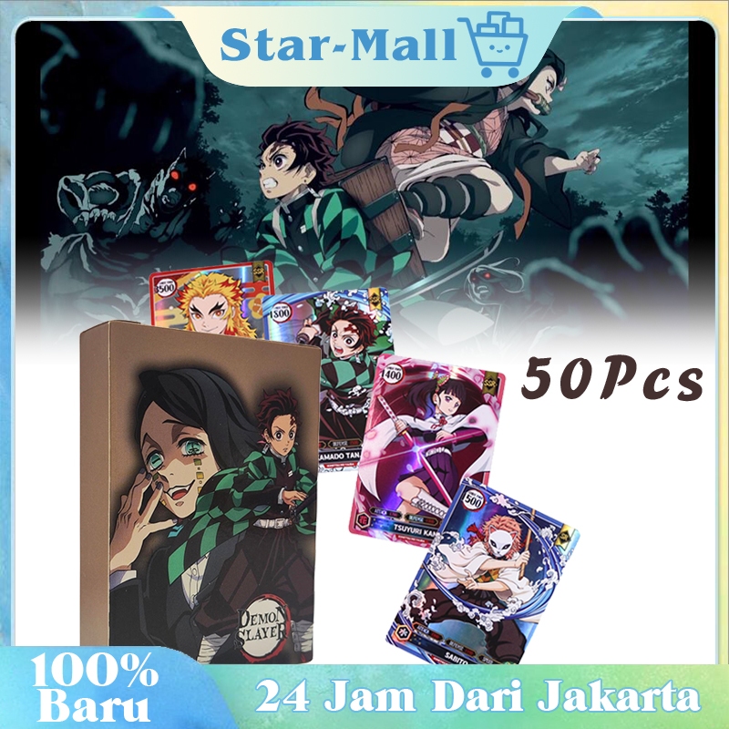 Jual 50Pcs Card Demon Slayer Trading Card Demon Slayer Photocard ...