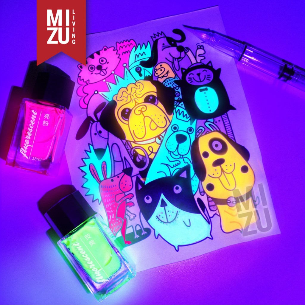 Jual BANMI FLUORESCENT & INVISIBLE Fountain Pen Ink Drawing Ink + UV ...