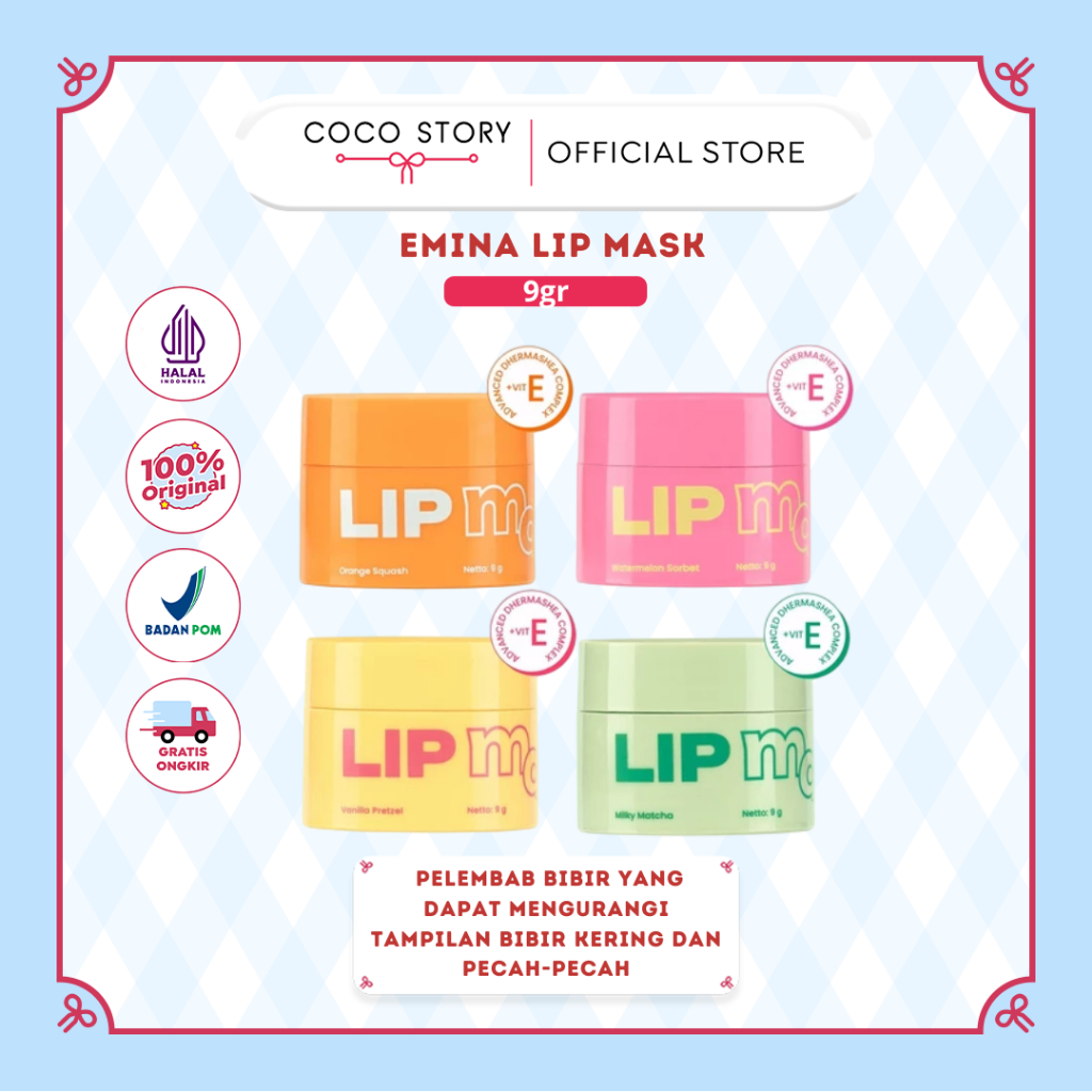 Jual Emina Lip Mask 9Gr Masker Perawatan Bibir Lembab | Shopee Indonesia