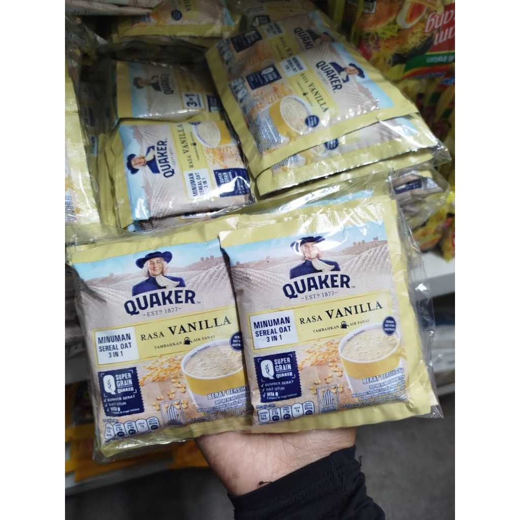 Jual Quaker Minuman Sereal Oat Rasa Vanilla 3 in 1@29gr (10 sachet ...