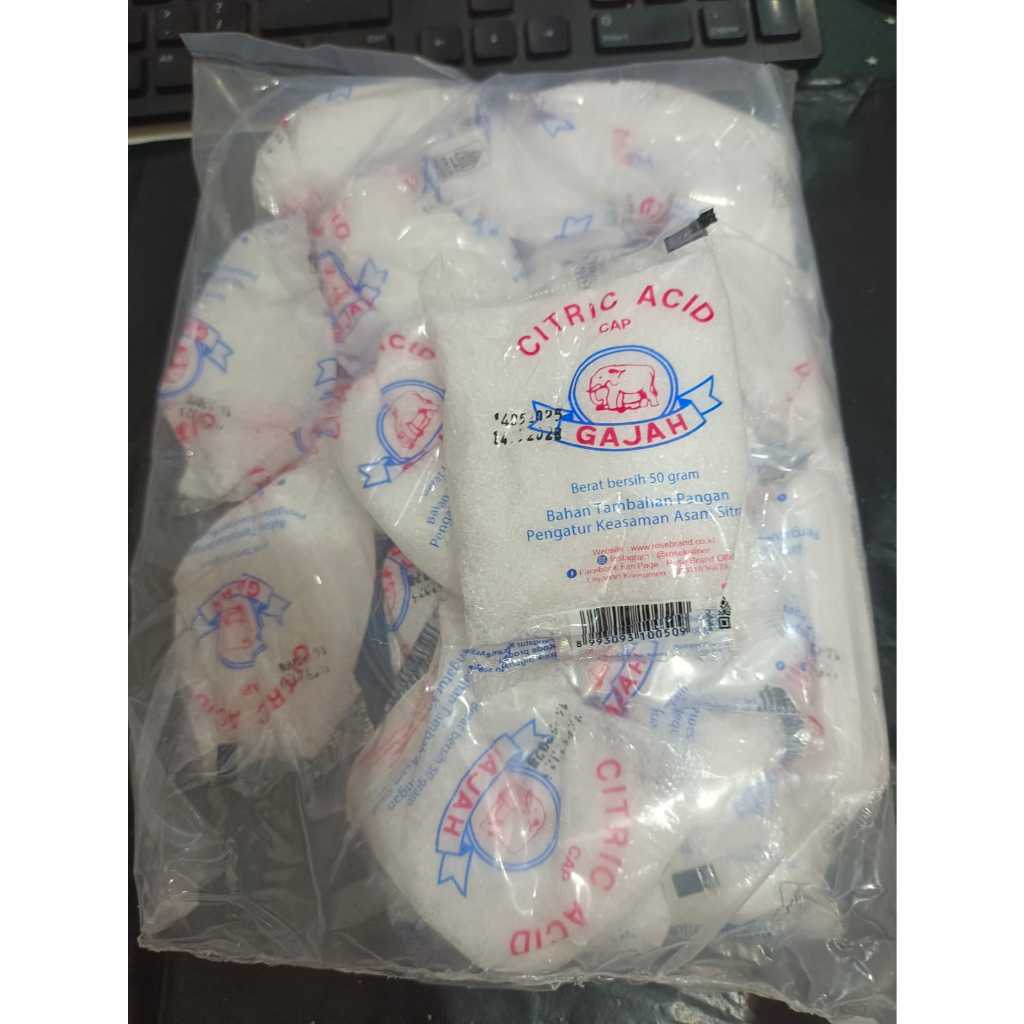Jual CITRUN 1kg Citrun / Citric acid cap gajah 50gr / @20 shaset ...