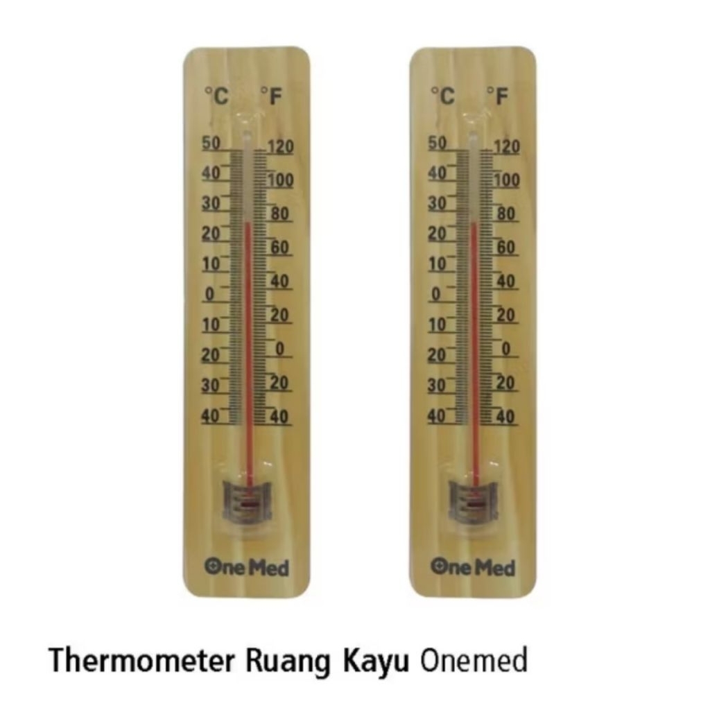 Jual Thermometer Ruang Bahan Kayu merk onemed/thermometer ruangan/room ...